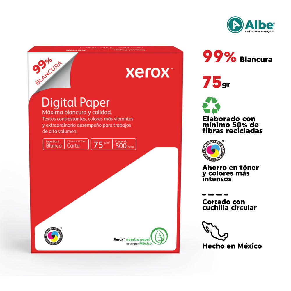 XEROX Hoja de papel bond Carta Digital 75 gramos / 99% Blancura – Albe ...
